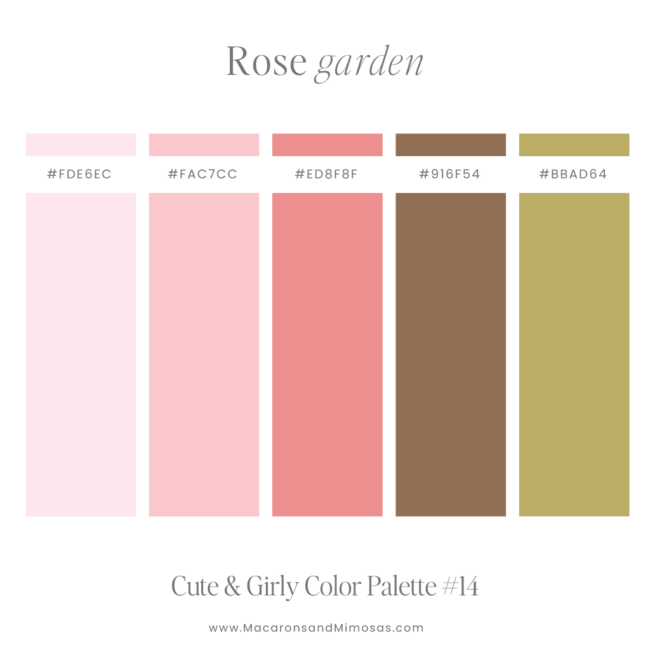 25+ Cute & Girly Color Palettes for Your Website + Color Codes!