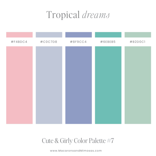 25+ Cute & Girly Color Palettes for Your Website + Color Codes!