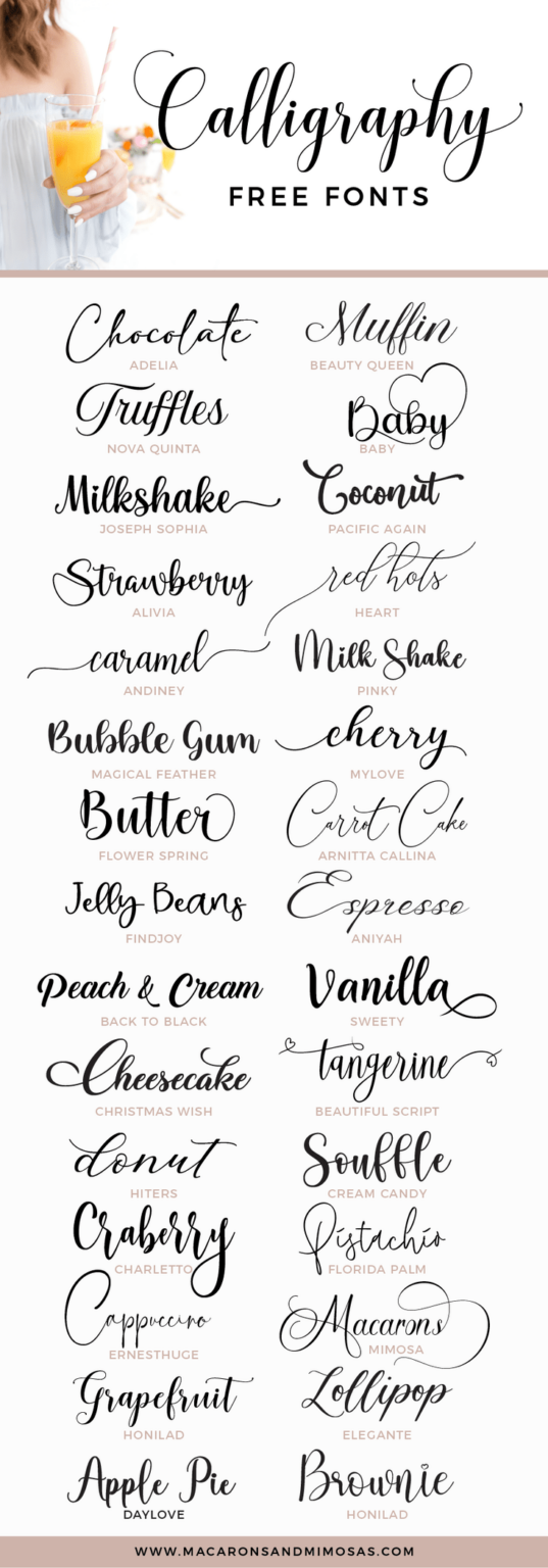 30 Free Calligraphy Script Fonts: A Handpicked Collection