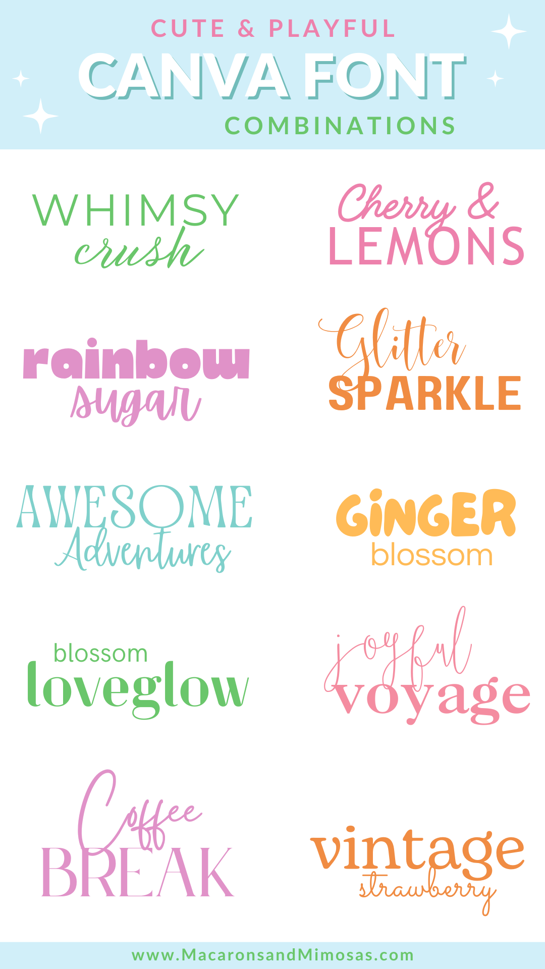 Canva Font Combinations Your Ultimate Guide (30 Combinations)