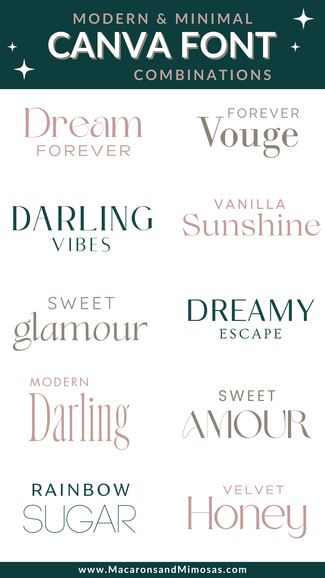 Canva Font Combinations Your Ultimate Guide (30 Combinations)